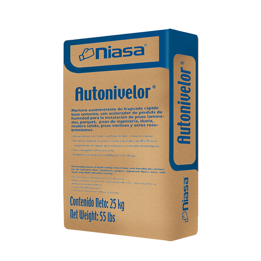 AUTONIVELOR NIASA 25 KGS. (AUTONIVELOR) – Materiales Camargo - Materiales de Construcción